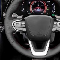 China Hand Sewing Black Leather Steering Wheel Cover for Lexus RX350 NX350 2016-2021 Year for sale