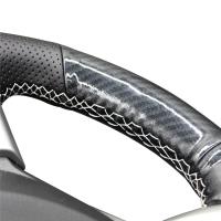 China Hand Stitched Carbon Leather Steering Wheel Cover Wrap for SUZUKI Swift 2014 2015 2016 for sale
