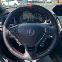 China Genuine Leather Beige Hand Stitching Steering Wheel Cover for Honda Acura RDX TL ILX for sale