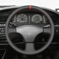 China Handcrafted Leather Steering Wheel Cover for Toyota Land Cruiser 80 Series 1990-1997 for sale