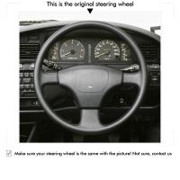 China Handcrafted Leather Steering Wheel Cover for Toyota Land Cruiser 80 Series 1990-1997 for sale