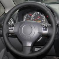 China Leather Steering Wheel Cover for Suzuki SX4 Alto and Swift 3-Spoke Custom Design for sale