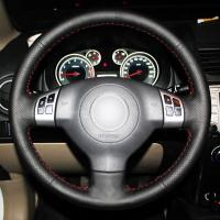 China Leather Steering Wheel Cover for Suzuki SX4 Alto and Swift 3-Spoke Custom Design for sale