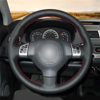 China Custom Black Leather Steering Wheel Cover for SUZUKI Swift 2011 2012 2013 Car Fitment for sale