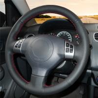 China Custom Black Leather Steering Wheel Cover for SUZUKI Swift 2011 2012 2013 Car Fitment for sale