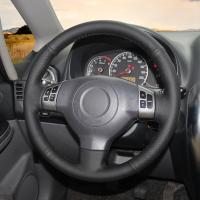 China Red Thread Perforated Leather Steering Wheel Cover for Suzuki SX4 Alto Swift Custom for sale