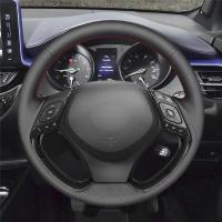 China Hand Stitching Steering Wheel Cover For Toyota C-HR CHR 2016 2017 2018 2019 2020 for sale