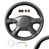 China DIY Artificial Leather Black Personalized Stitching Car Steering Wheel Cover For Nissan Almera N16 Pathfinder 2003 2004 Primera for sale