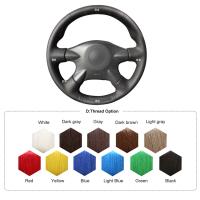 China DIY Artificial Leather Black Personalized Stitching Car Steering Wheel Cover For Nissan Almera N16 Pathfinder 2003 2004 Primera for sale