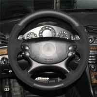China Wholesale Custom Hand Sew Style Steering Wheel Covers for Mercedes-Benz E63 AMG 2006-2008 CLS 63 AMG 2007 for sale