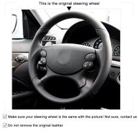 China Wholesale Custom Hand Sew Style Steering Wheel Covers for Mercedes-Benz E63 AMG 2006-2008 CLS 63 AMG 2007 for sale