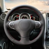 China Hand Sewing Artificial Leather Steering Wheel Cover for Suzuki Grand Vitara 2007 2008 2009 2010 2011 2012 2013 for sale