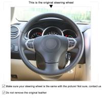 China Hand Sewing Artificial Leather Steering Wheel Cover for Suzuki Grand Vitara 2007 2008 2009 2010 2011 2012 2013 for sale