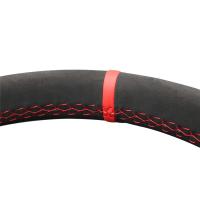 China Hand Sewing Black Suede Steering Wheel Cover for Honda Fit City Jazz Insight 2009 2010 2011 2012 2013 2014 for sale