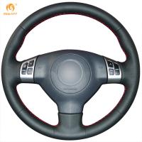 China Black Leather Steering Wheel Cover for Suzuki Swift SX4 Alto for sale