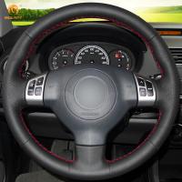 China Black Leather Steering Wheel Cover for Suzuki Swift SX4 Alto for sale