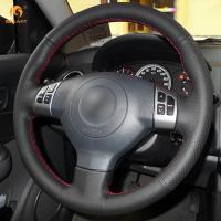 China Black Leather Steering Wheel Cover for Suzuki Swift SX4 Alto for sale