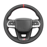 China MEWANT Hand Stitched PU Leather Steering Wheel Cover for Toyota Land Cruiser 300 GR Sport 2022 2023 2024 for sale