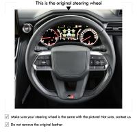China MEWANT Hand Stitched PU Leather Steering Wheel Cover for Toyota Land Cruiser 300 GR Sport 2022 2023 2024 for sale