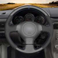 China Customized Durable Car Accessories Auto Suede Carbon Fiber Car Steering Wheel Cover for Subaru Forester 2005-2008 Impreza WRX for sale