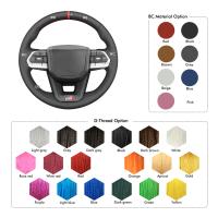 China MEWANT Hand Stitched PU Leather Steering Wheel Cover for Toyota Land Cruiser 300 GR Sport 2022 2023 2024 for sale