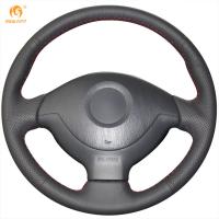 China Black Leather Steering Wheel Cover for Suzuki Jimny for sale