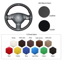 China Genuine Leather Hand Stitching Black Customized DIY Steering Wheel Cover For Suzuki Swift 2011 2012 2013 for sale