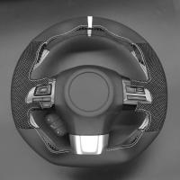 China Best Selling Car Accessories Starlight Athsuede Leather Car Steering Wheel Cover for Subaru WRX Impreza Outback bmw porsche for sale
