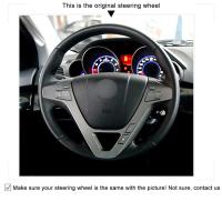 China Custom Hand Stitching Artificial Leather Steering Wheel Cover for Acura MDX 2009 2010 2011 2012 for sale