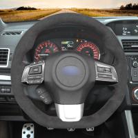 China Best Selling Car Accessories Athsuede Leather Car Steering Wheel Cover for subaru WRX 2015-2021 Impreza Outback bmw porsche for sale