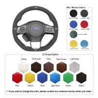 China Best Selling Car Accessories Athsuede Leather Car Steering Wheel Cover for subaru WRX 2015-2021 Impreza Outback bmw porsche for sale