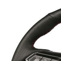 China Hand Sewing Artificial Leather Steering Wheel Cover Red Stripe for Mazda 3 Axela 6 Atenza CX-5 CX5 CX9 2016 2017 2018 2019 for sale