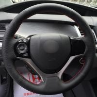 China Mewant Hand Stitch Leather Steering Wheel Cover for Honda Civic 8 9 10 Si Prelude CRV Insight Clarity S2000 Type R for sale