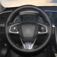 China Mewant Hand Stitch Leather Steering Wheel Cover for Honda Civic 8 9 10 Si Prelude CRV Insight Clarity S2000 Type R for sale