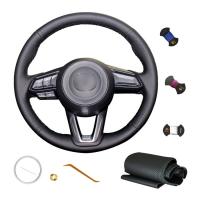 China Custom Leather DIY High Quality Steering Wheel Cover for Mazda CX-5 CX5 2017-2019 for Mazda CX-9 2016-2019 for sale