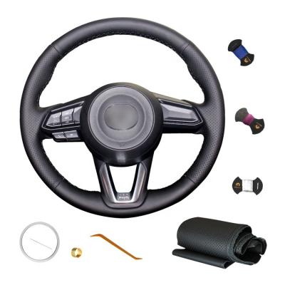 China Custom Leather DIY High Quality Steering Wheel Cover for Mazda CX-5 CX5 2017-2019 for Mazda CX-9 2016-2019 for sale