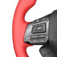 China Best Selling Car Accessories Carbon Fiber Leather Car Steering Wheel Cover for Subaru WRX 2015-2021 Impreza Outback Porsche for sale