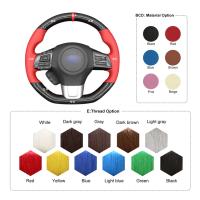 China Best Selling Car Accessories Carbon Fiber Leather Car Steering Wheel Cover for Subaru WRX 2015-2021 Impreza Outback Porsche for sale