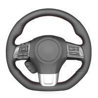China Best Selling Car Accessories Carbon Fiber Leather Car Steering Wheel Cover for subaru WRX 2015-2021 Impreza Outback bmw porsche for sale