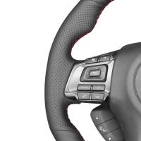 China Best Selling Car Accessories Carbon Fiber Leather Car Steering Wheel Cover for subaru WRX 2015-2021 Impreza Outback bmw porsche for sale