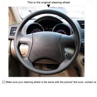 China Hand Stitching Artificial Leather Custom Steering Wheel Cover for Toyota Kijiang Innova E J G V 2.0 AT 2.5 STD 2004-2014 for sale