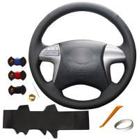 China Hand Stitching Artificial Leather Custom Steering Wheel Cover for Toyota Kijiang Innova E J G V 2.0 AT 2.5 STD 2004-2014 for sale