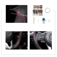China Design Genuine Leather Black Suede DIY Stitching Steering Wheel Cover For Mazda 6 Atenza 2 CX-3 CX3 2014 2015 2016 2017 for sale