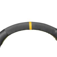 China Customized Hand Stitched Suede Leather Steering Wheel Cover for Honda Civic 8 8th Gen 2006 2007 2008 2009 2010 2011 for sale