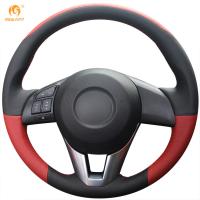 China Stitched Leather Steering Wheel Cover for Mazda CX-5 CX5 Mazda 6 Atenza 2014 Mazda 3 for sale