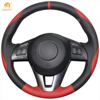 China Stitched Leather Steering Wheel Cover for Mazda CX-5 CX5 Mazda 6 Atenza 2014 Mazda 3 for sale