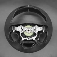 China MEWANT Car Interior Accessories For Toyota Land Cruiser Prado Crown Hand Sewing Soft Black Suede Steering Wheel Cover for sale