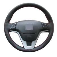 China Custom Hand Stitching Suede Leather Steering Wheel Cover for Honda CR-V CRV 2007 2008 2009 2010 2011 for sale