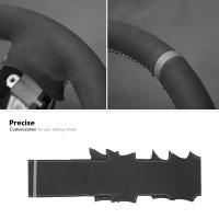 China MEWANT Car Interior Accessories For Toyota Land Cruiser Prado Crown Hand Sewing Soft Black Suede Steering Wheel Cover for sale