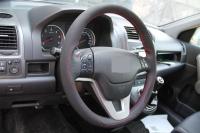 China Custom Hand Stitching Suede Leather Steering Wheel Cover for Honda CR-V CRV 2007 2008 2009 2010 2011 for sale
